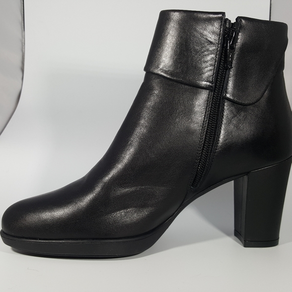 THE FLEXX | Shoes | The Flexx Black Leather Ankle Boot With Button ...